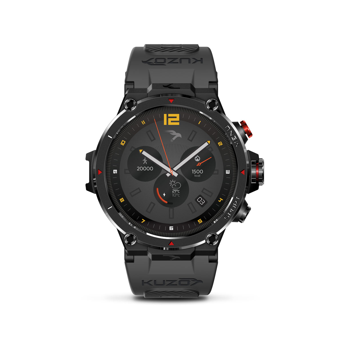 Veho Kuzo II F2-S Sports Smart Watch With GPS - Black - VSW-003-F2S-B